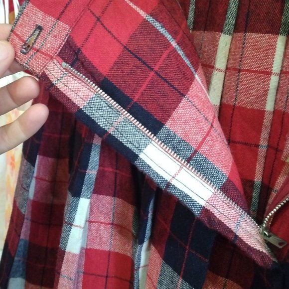 Skirts | Vintage Black And Red 5s Prep School Reversible Wool Skirt ...